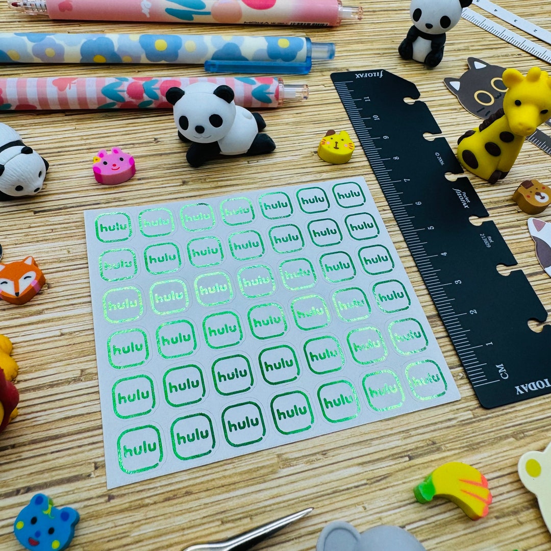 Mini Sticker Folie, 1 cm, 48 Stück Hulu | | Abo | Video | Binge-Symbol ...