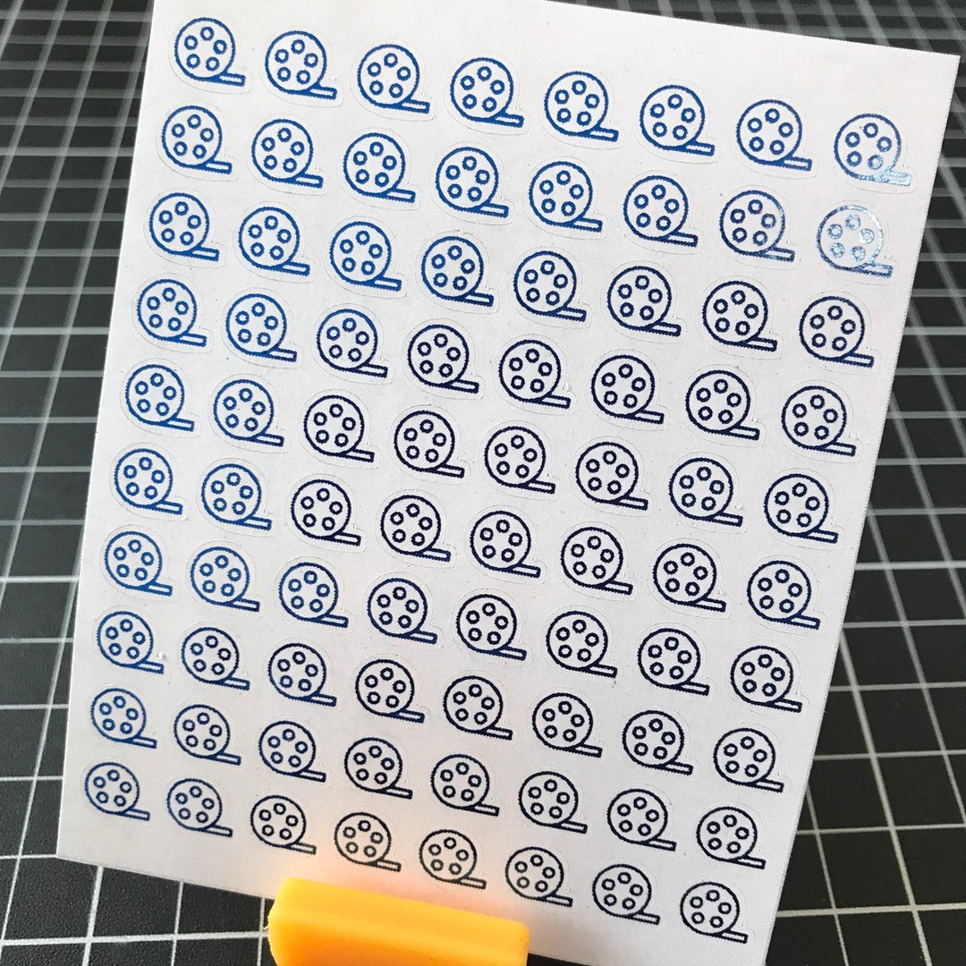 Mini Foil Film Reel Planner Stickers: Movie Night Icons (72 Pcs) - Etsy