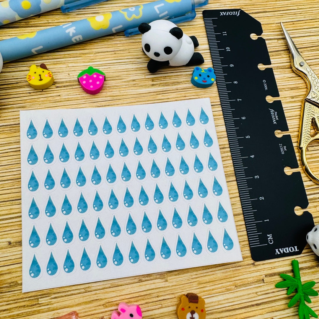 Water Droplet Planner Stickers, Doodle, Hydration Reminders (78 Pcs) - Etsy