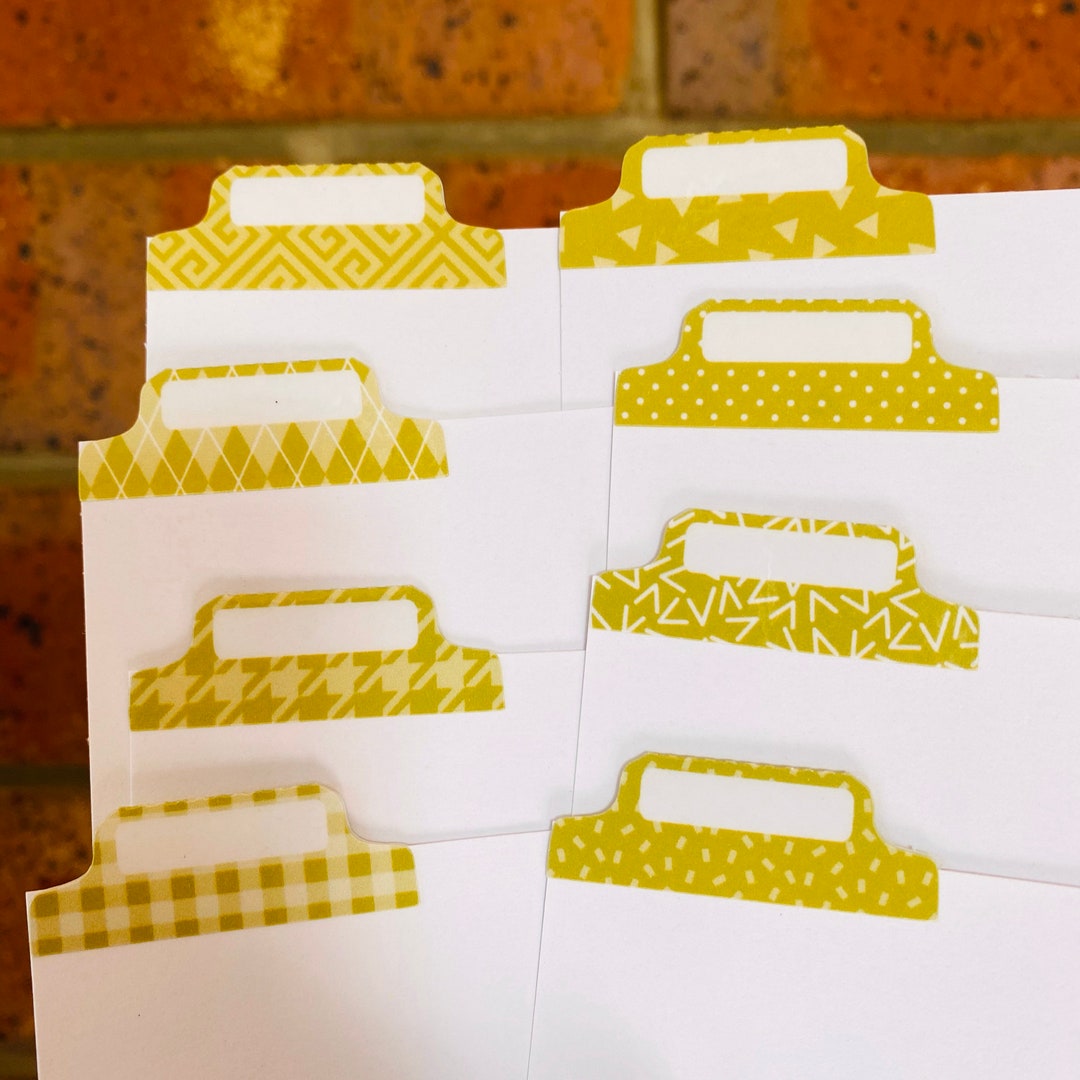 Lime Green Laminated Adhesive Tabs: Planner Dividers, Bookmarks (4 Pcs ...
