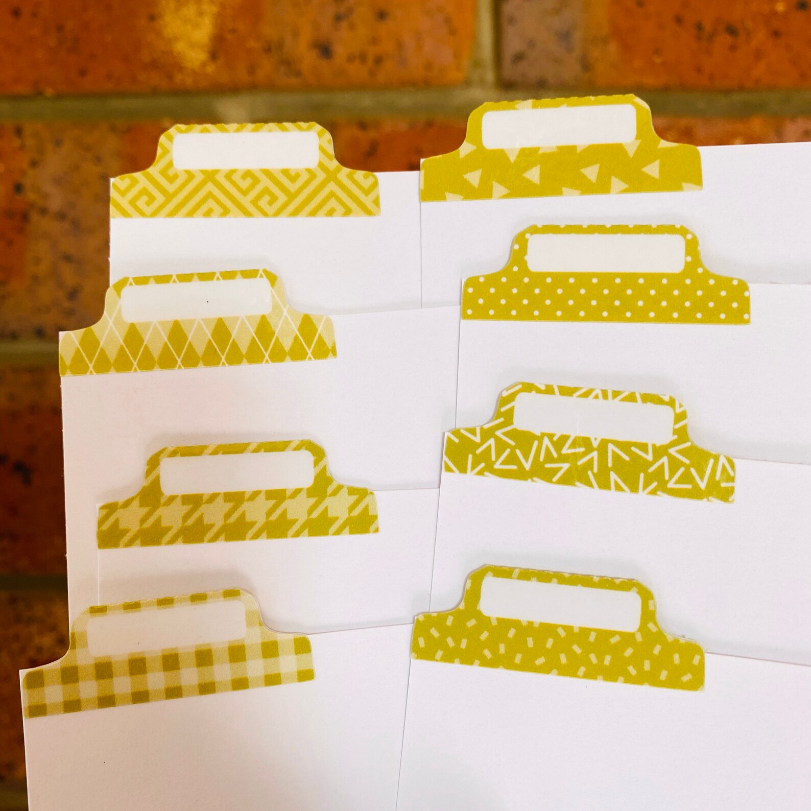 Lime Green Laminated Adhesive Tabs: Planner Dividers, Bookmarks (4 Pcs ...