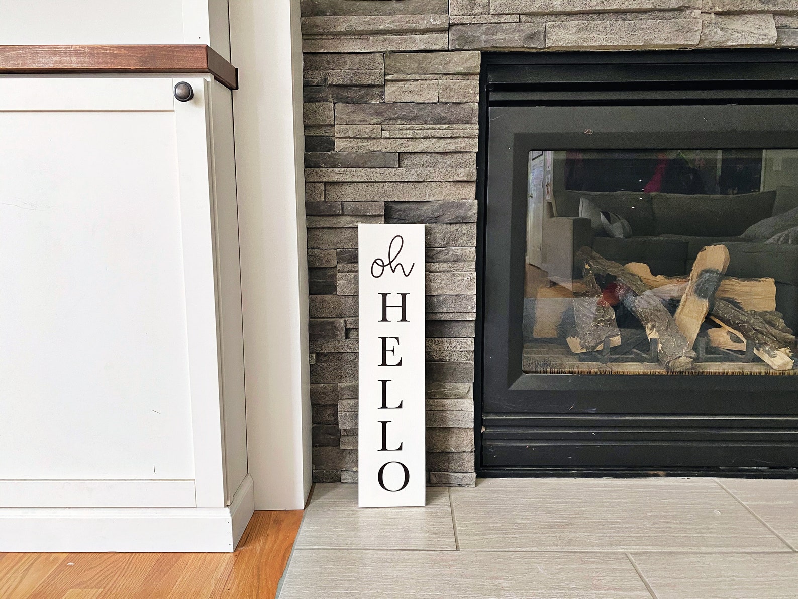 Oh Hello Small Welcome Sign Entryway Spring Decor Mini | Etsy