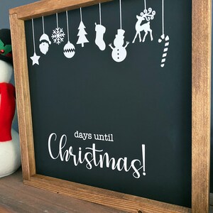 Framed Christmas Countdown Chalkboard Reusable Days Until | Etsy