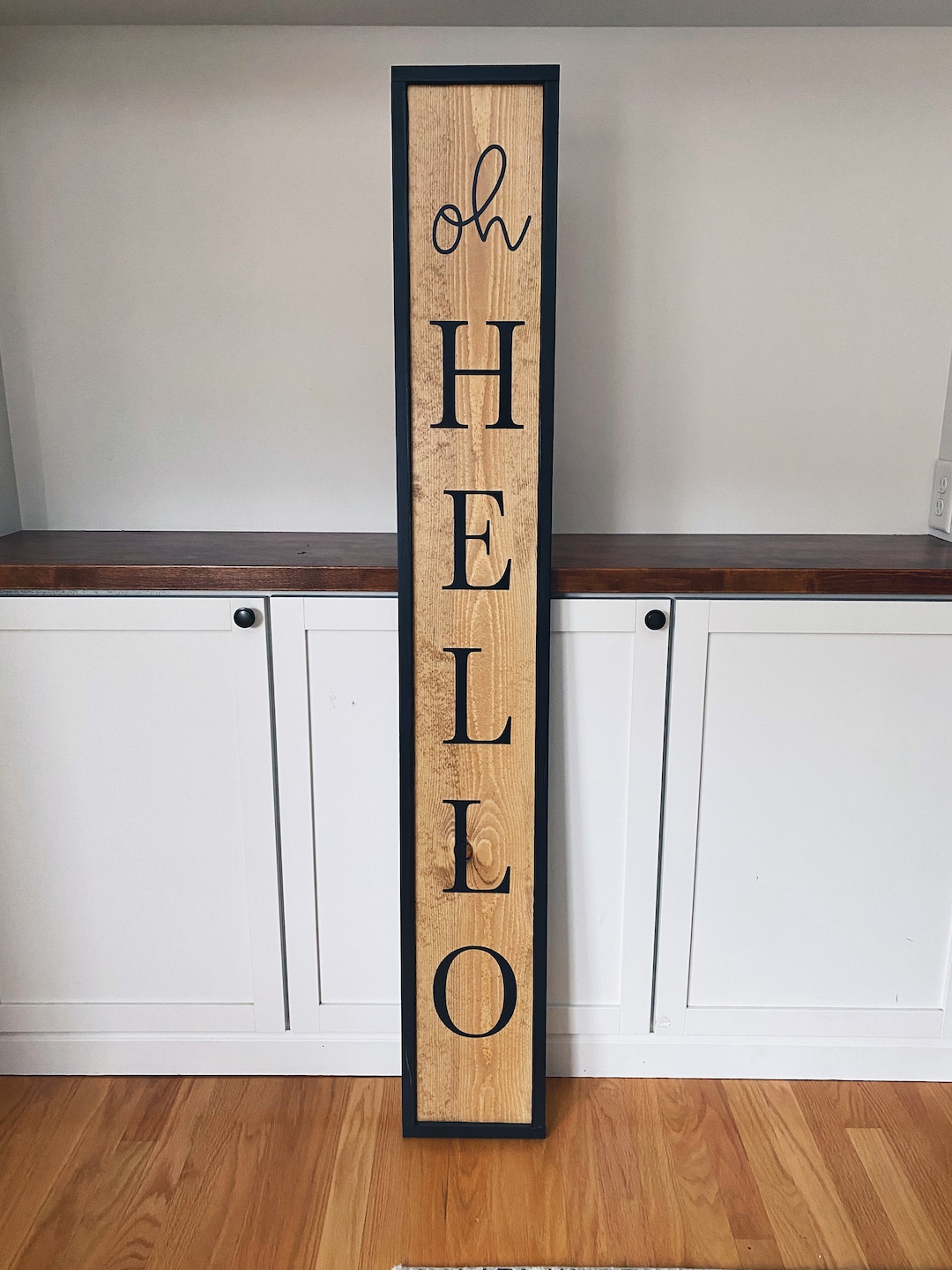 Framed Oh Hello Welcome Front Porch Sign | Entryway Sign | Front Porch ...