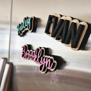 Personalized Kids Name Refrigerator Magnet | Strong Custom Fridge ...