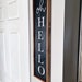 Oh Hello Small Welcome Sign Entryway Spring Decor Mini Vertical Welcome ...