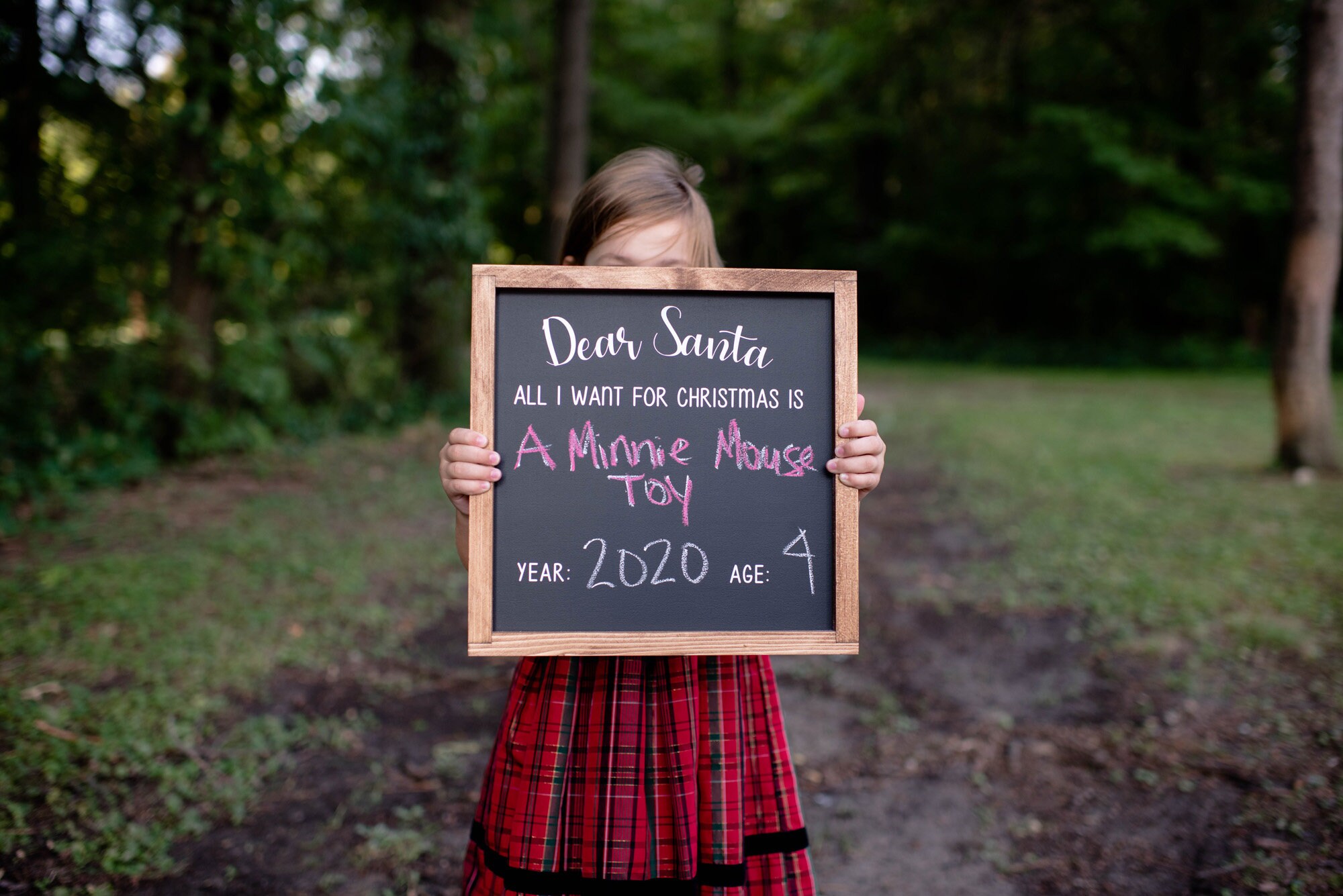 Dear Santa Chalkboard Double Sided Reusable Holiday | Etsy