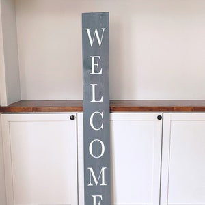 Vertical Welcome Sign | Entryway Sign | Front Porch Decor | Spring ...