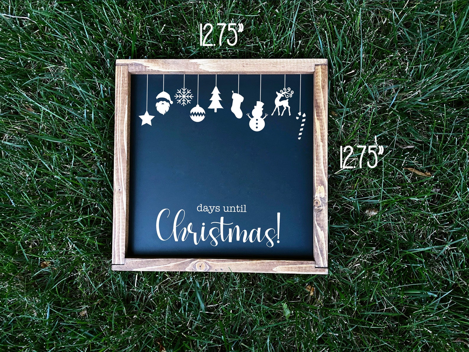 Framed Christmas Countdown Chalkboard Reusable Days Until - Etsy