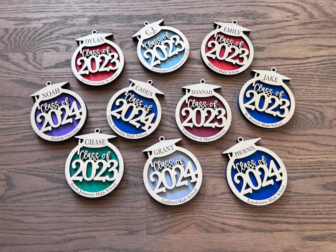 Class of 2025 2026 Graduation Christmas Ornament Personalized Name High ...