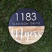 Circle Address Sign | Wooden Address Plaque | House Numbers | Front ...