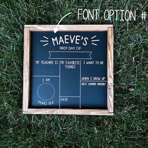 First Day Chalkboard - Etsy