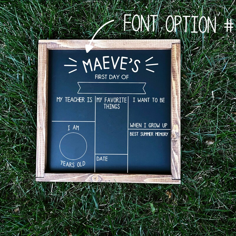 First Day Chalkboard - Etsy