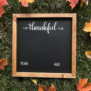 Thankful Chalkboard | I Am Thankful for | Holiday Chalkboard ...