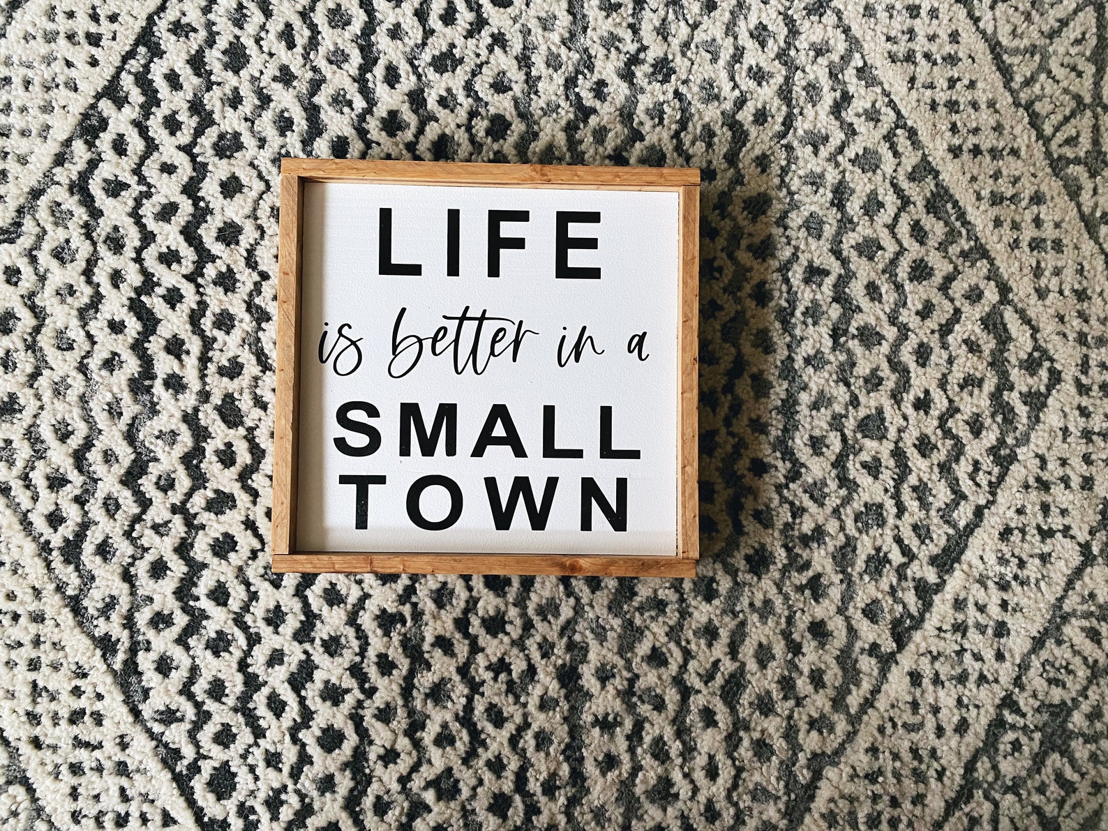 Life is Better in A Small Town Wooden Framed Sign Small Town Girl ...