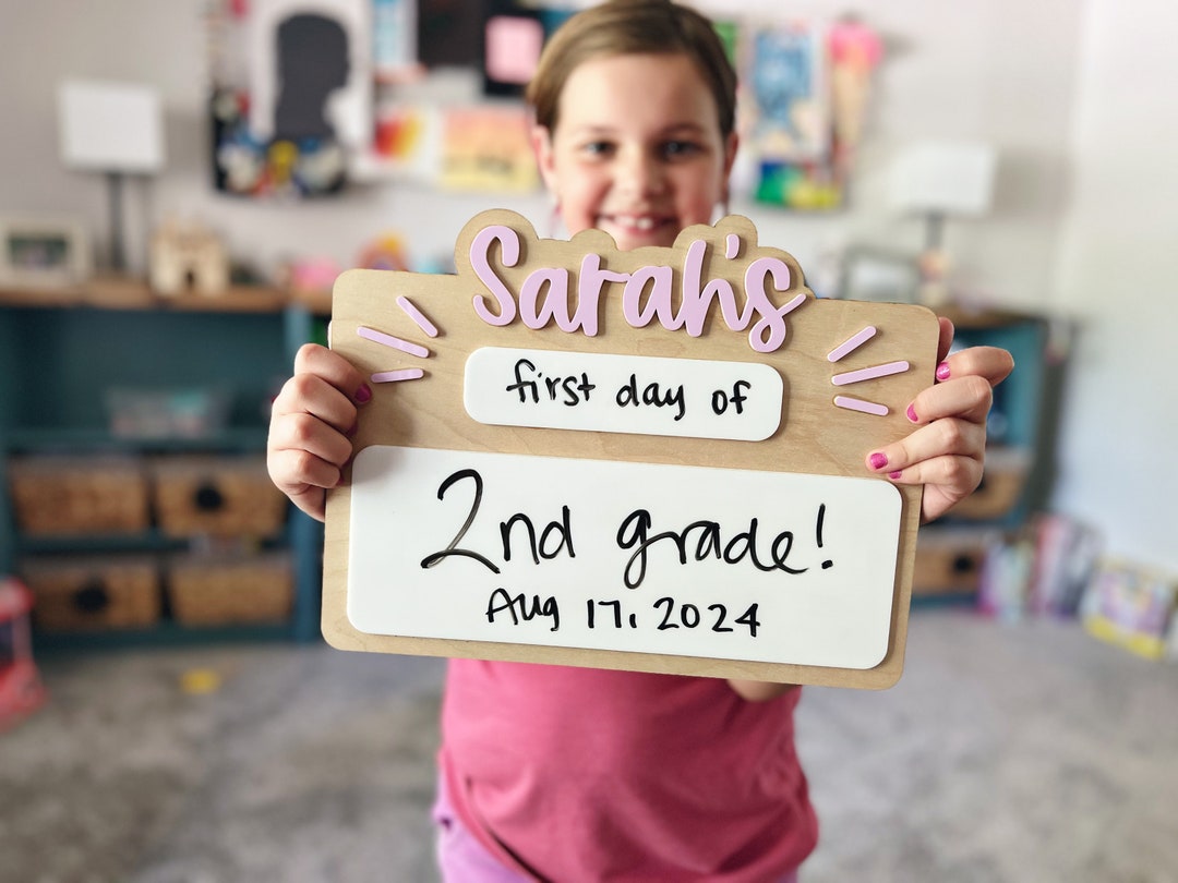 First Day of School Whiteboard Personalized | First and Last Day of ...