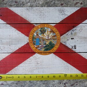 Reclaimed Wood State of Florida Flag - Small - Etsy