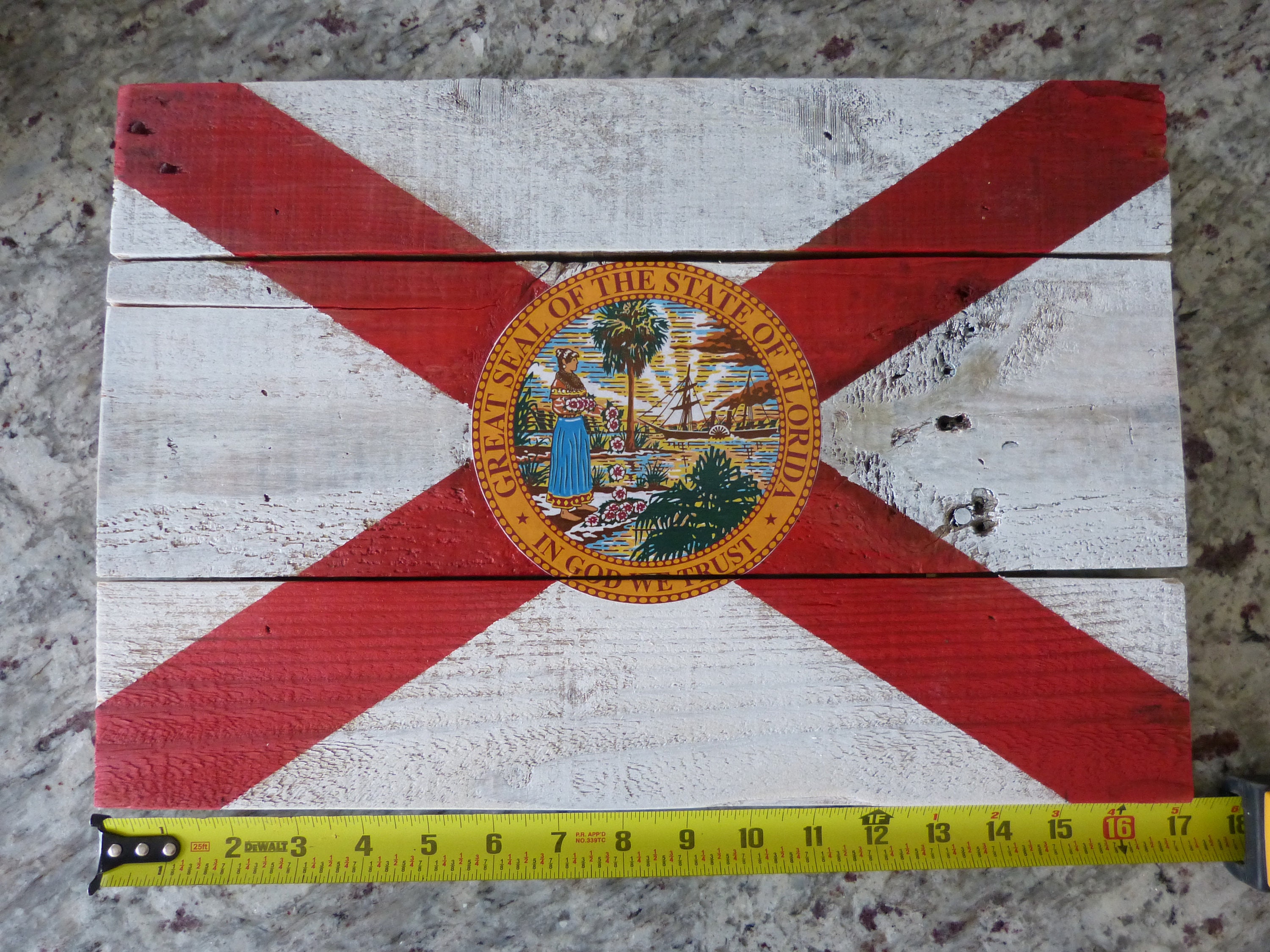 Reclaimed Wood State of Florida Flag Small - Etsy