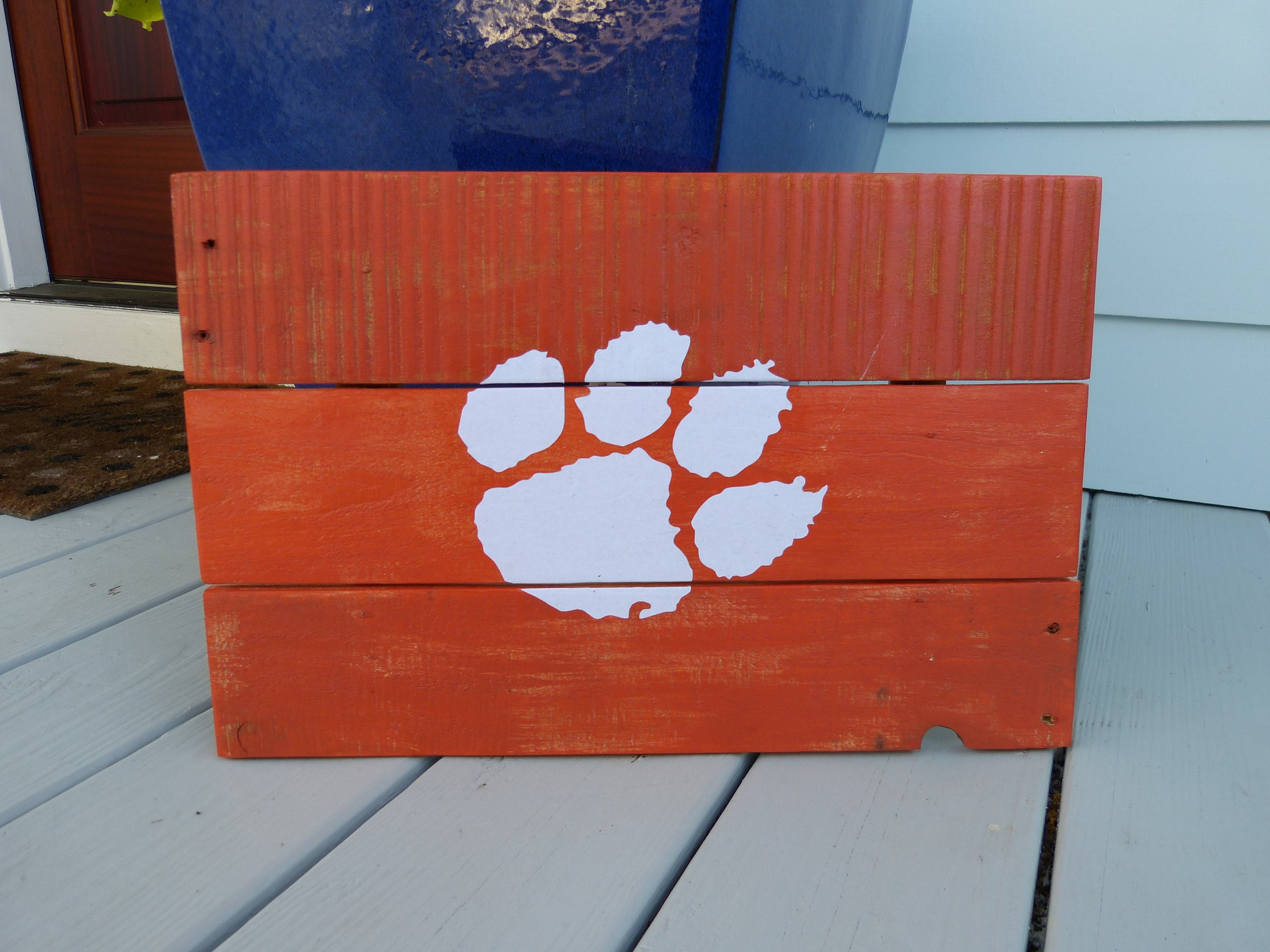 Reclaimed Wood Clemson Flag - Etsy
