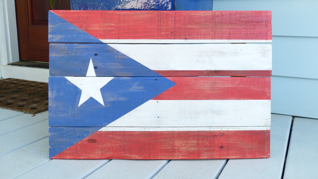 Reclaimed Wood Puerto Rico Flag Medium - Etsy