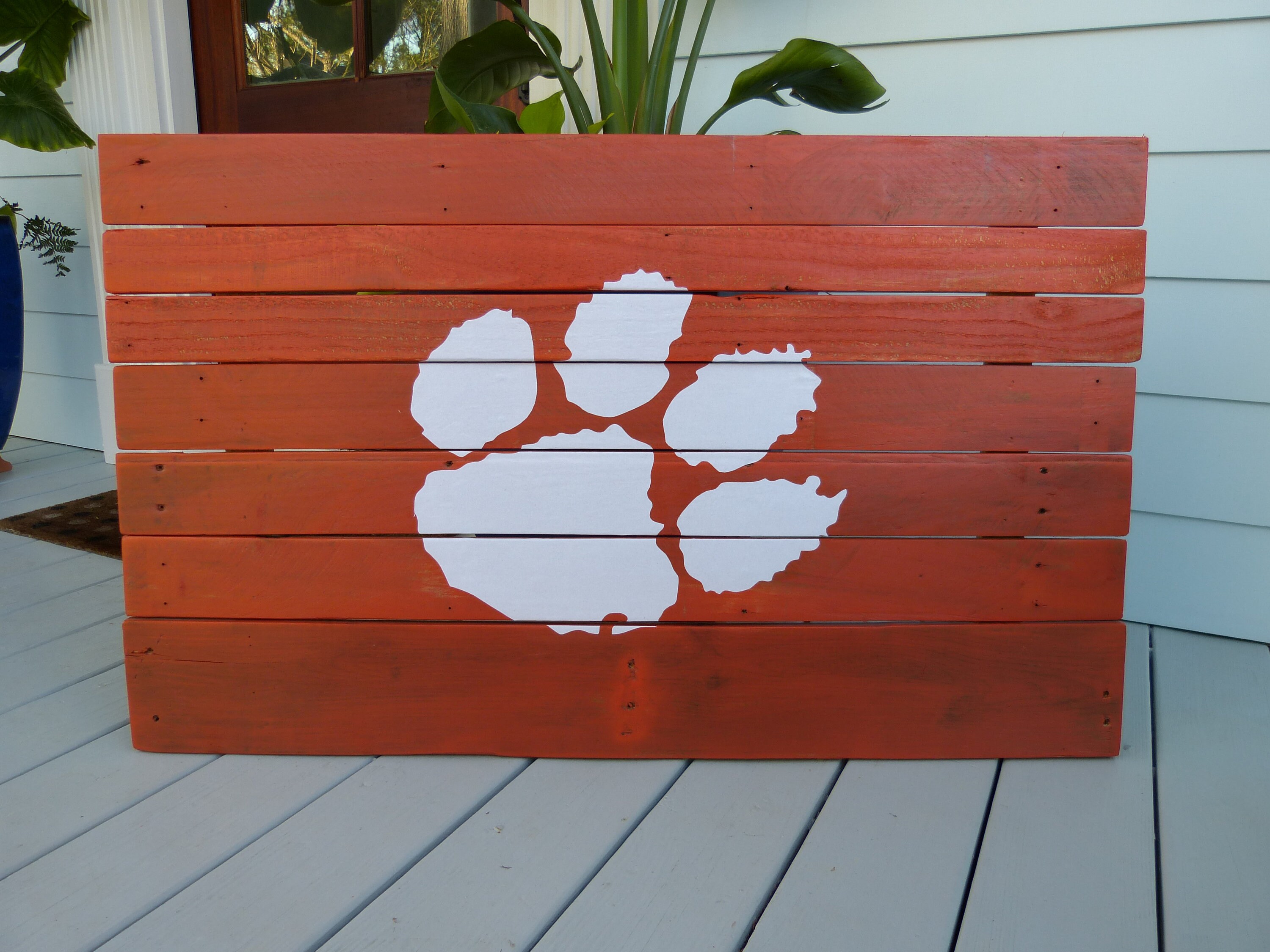 Reclaimed Wood Clemson Flag - Etsy