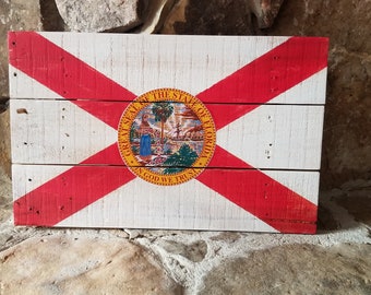 Reclaimed Wood State of Florida Flag - Medium - Etsy