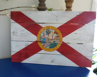 Reclaimed Wood State of Florida Flag - Small - Etsy