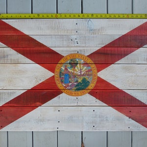 Reclaimed Wood State of Florida Flag - Large - Etsy