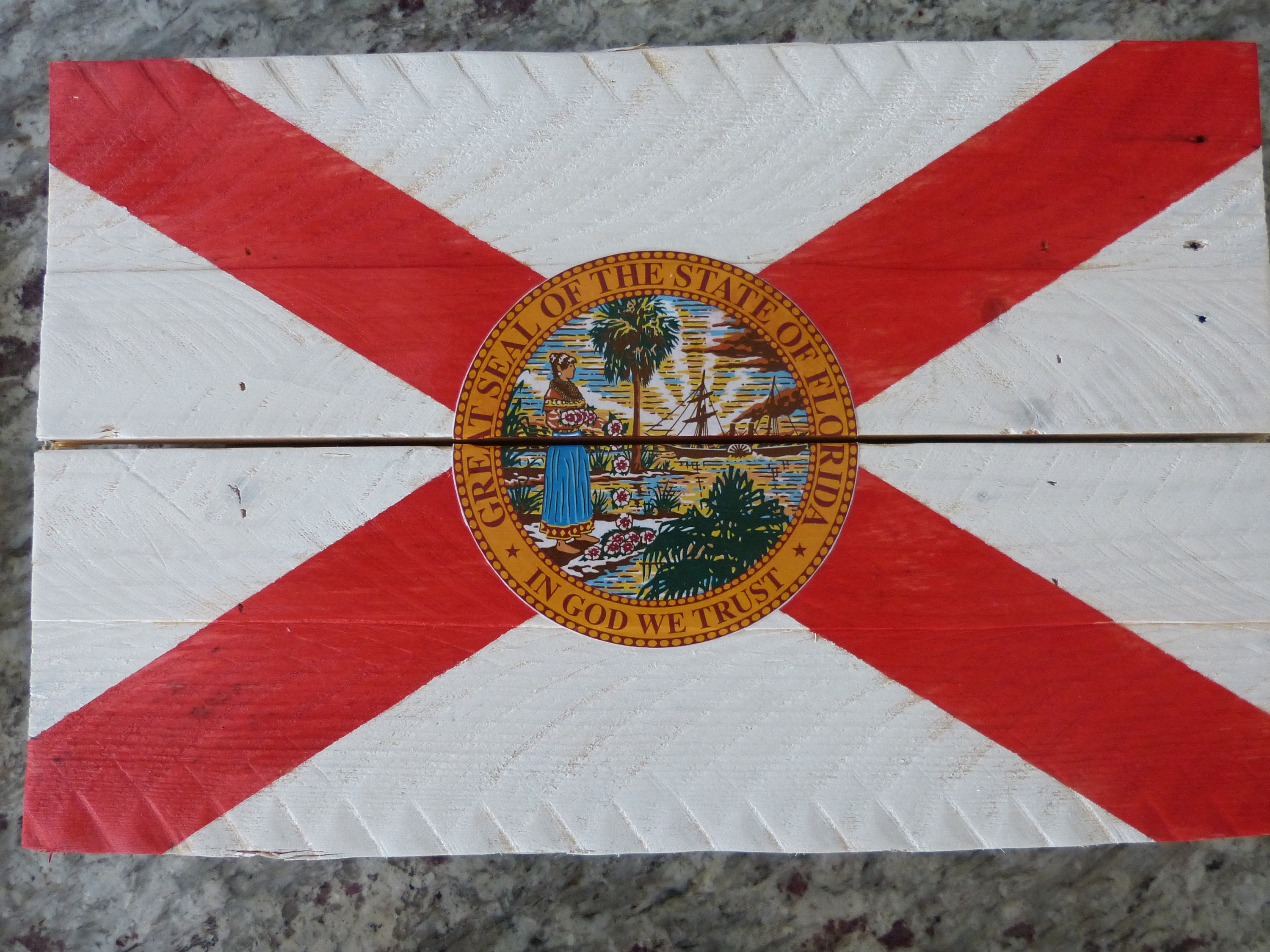 Reclaimed Wood State of Florida Flag Small - Etsy