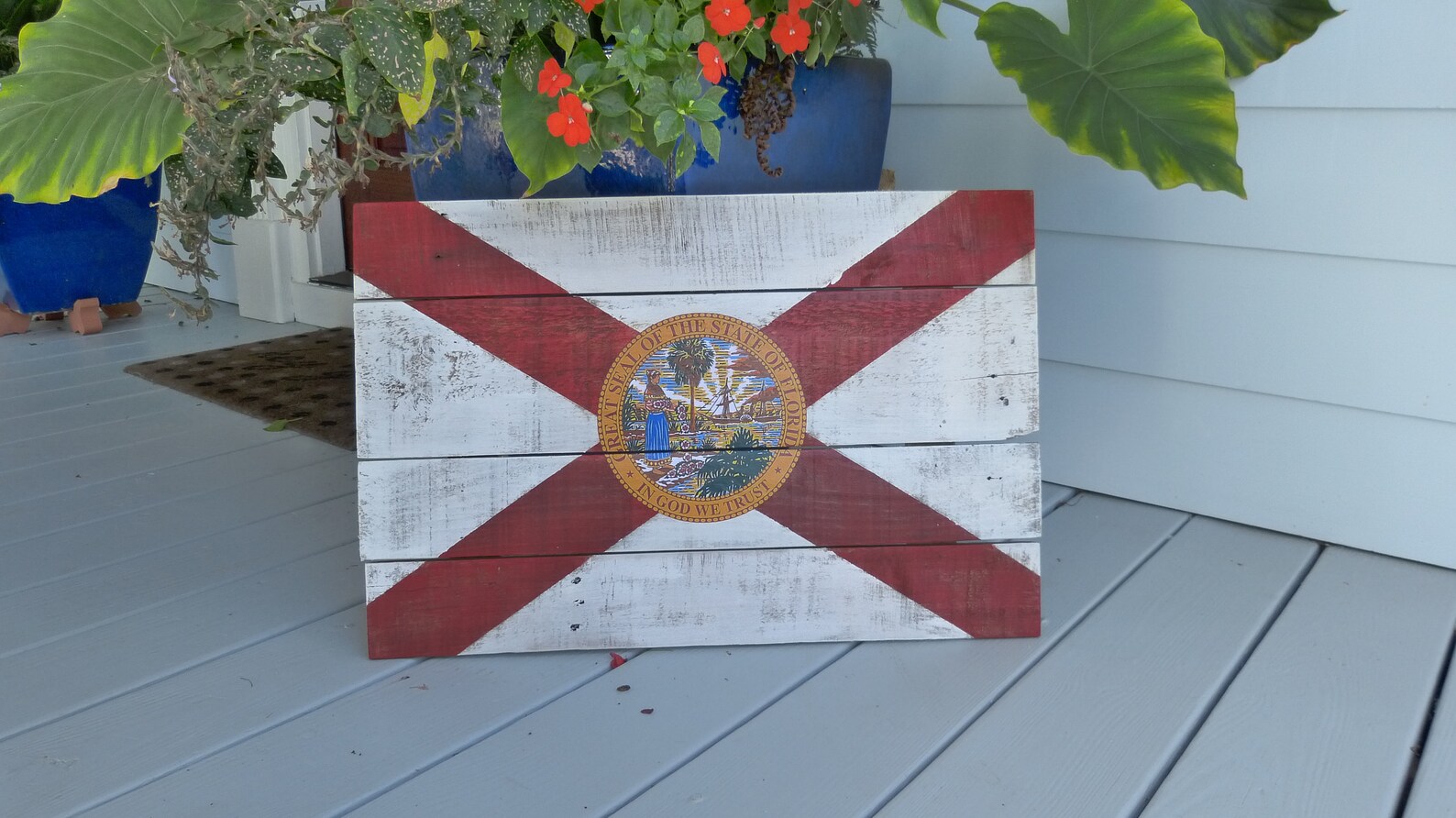 Reclaimed Wood State of Florida Flag - Medium - Etsy