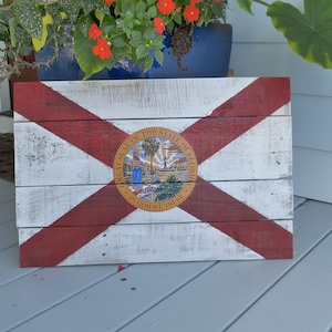Reclaimed Wood State of Florida Flag - Medium - Etsy