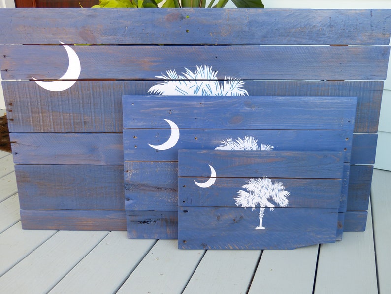 Reclaimed Wood South Carolina Flag - Etsy Canada