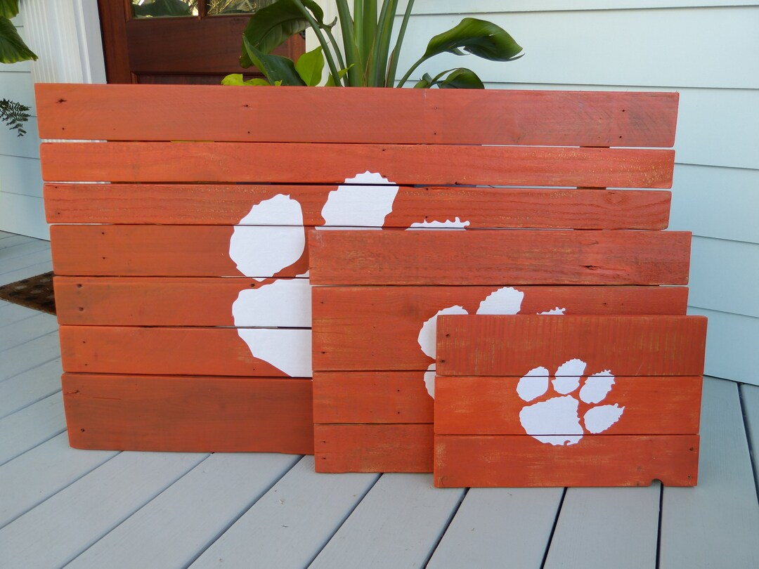 Reclaimed Wood Clemson Flag - Etsy