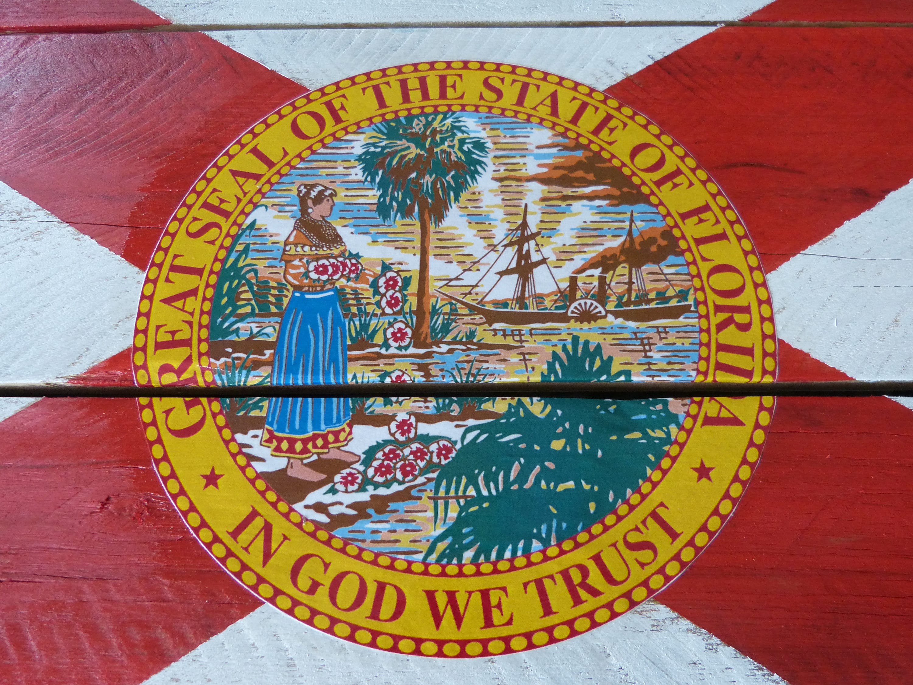 Reclaimed Wood State of Florida Flag Medium - Etsy
