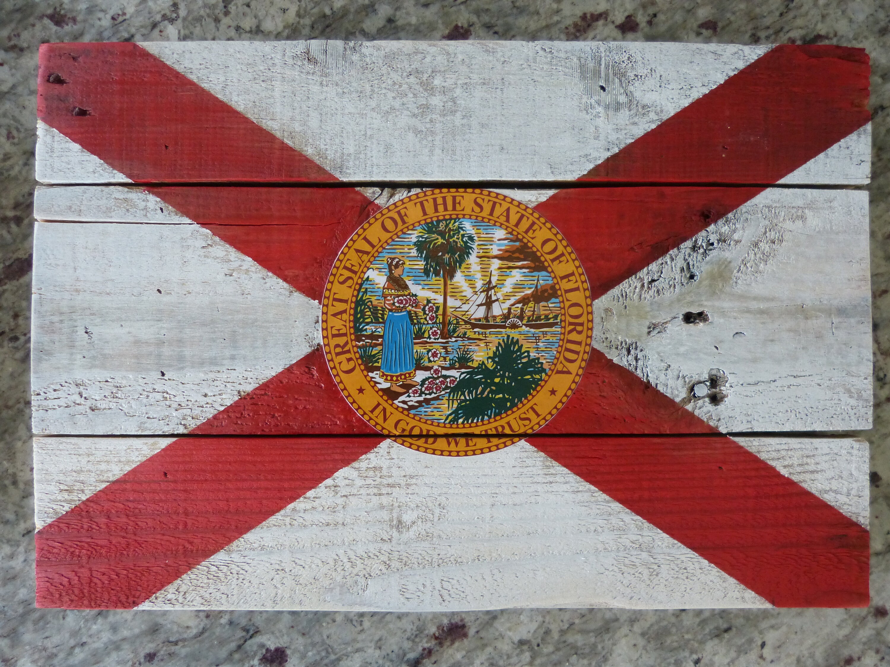 Reclaimed Wood State of Florida Flag Small - Etsy