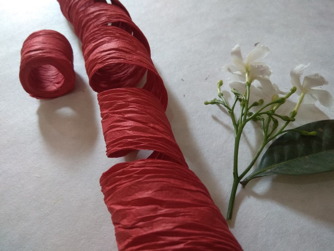 Red Ribbon Mulberry Paper 4 Roll 1 Color Thai Paper Natural Fiber ...