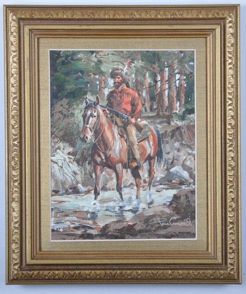 Western Painting, Horse and Rider, by Pers Crowell - Etsy