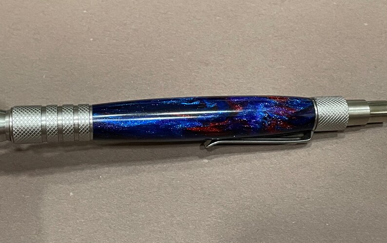 Blue and Red Click Pen - Etsy