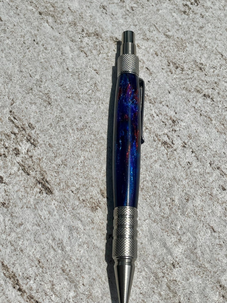 Blue and Red Click Pen - Etsy