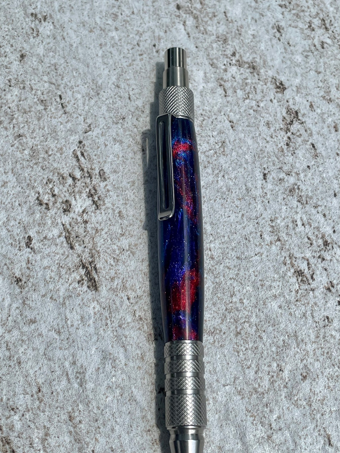Blue and Red Click Pen - Etsy