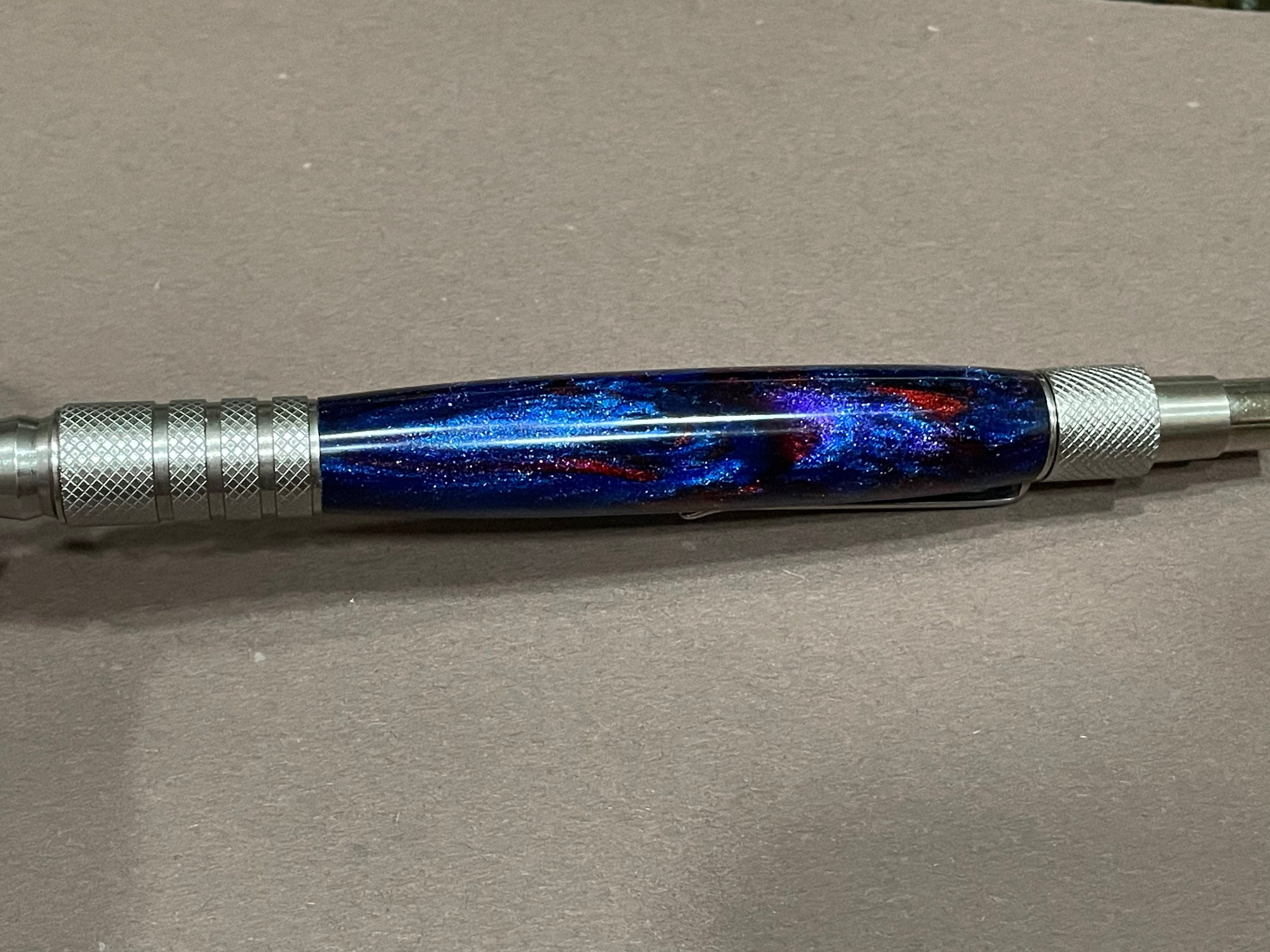 Blue and Red Click Pen - Etsy