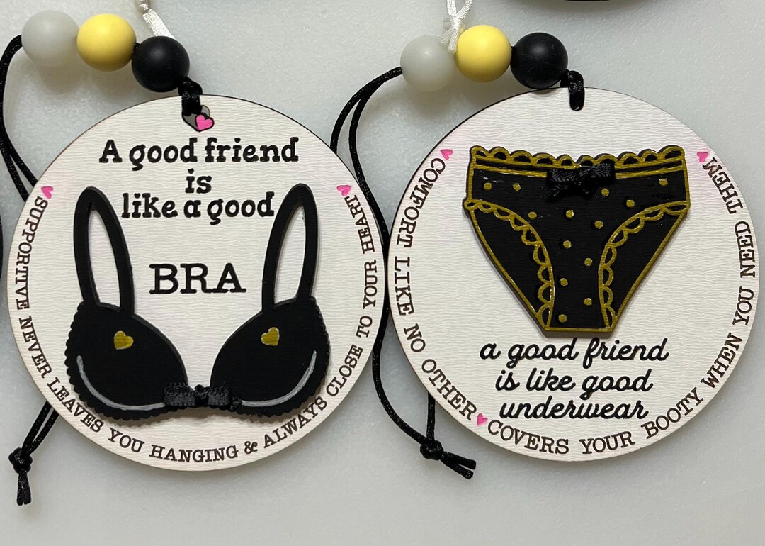 Best Friends Funny Matching Bra and Underwear Ornaments - Etsy
