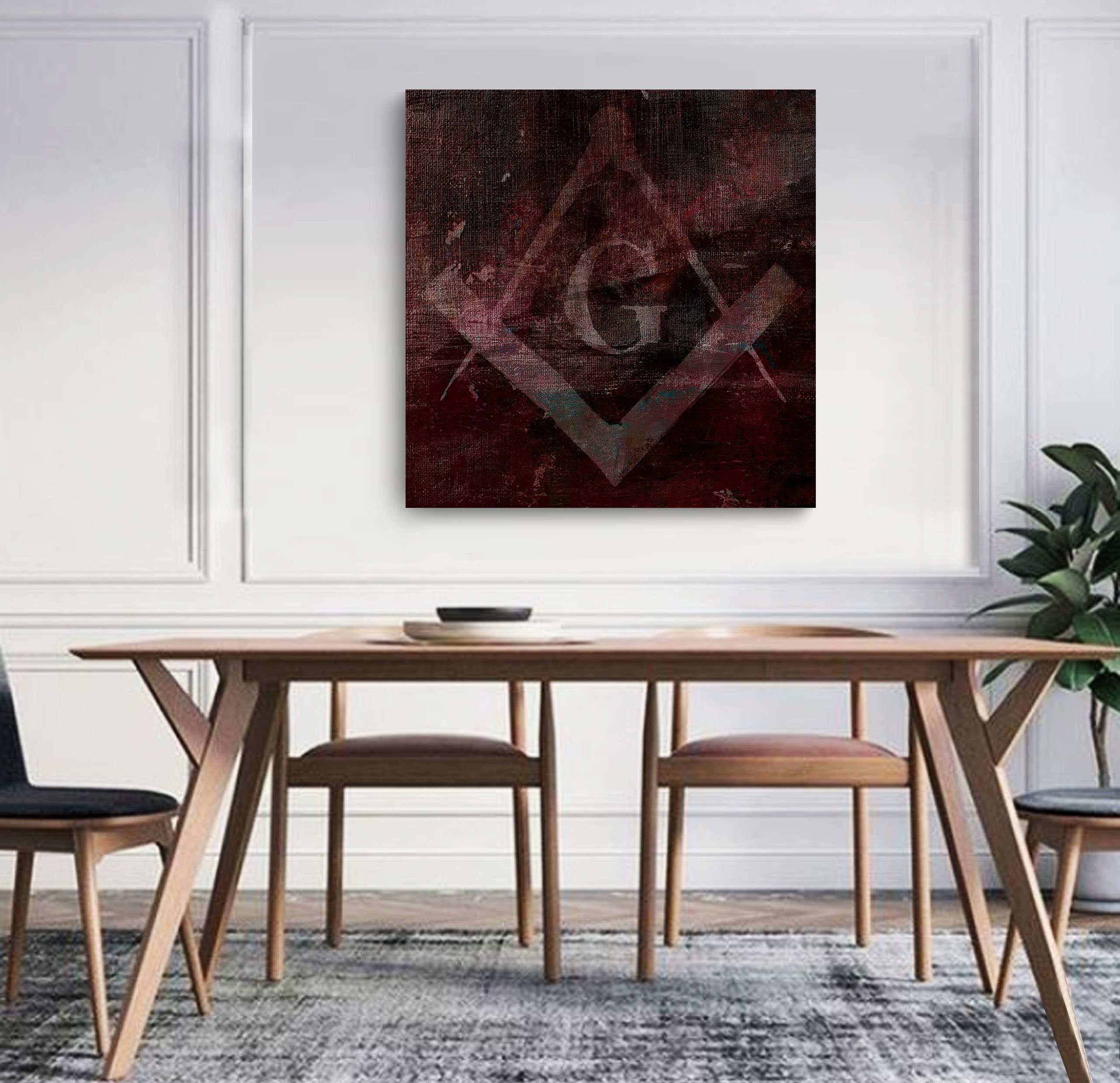 Masonic Symbol Painting, Masonic Art, Masonic Lodge Painting, Art ...