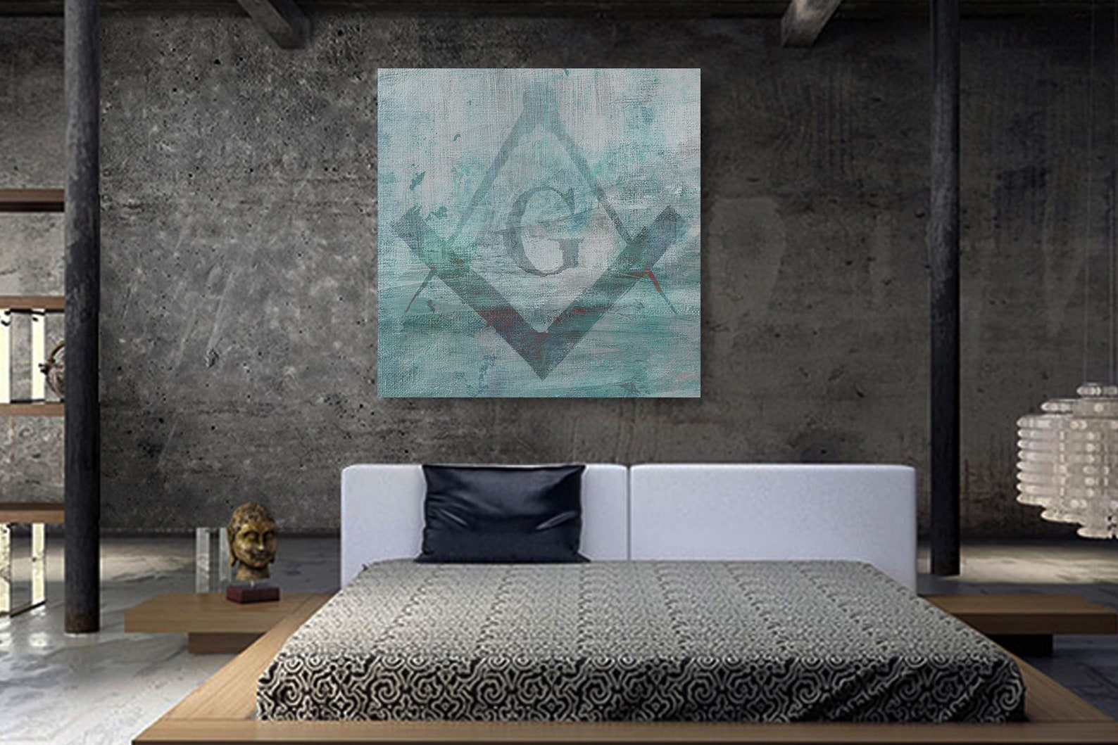 Masonic Symbol Painting, Masonic Art, Masonic Lodge Painting, Art ...