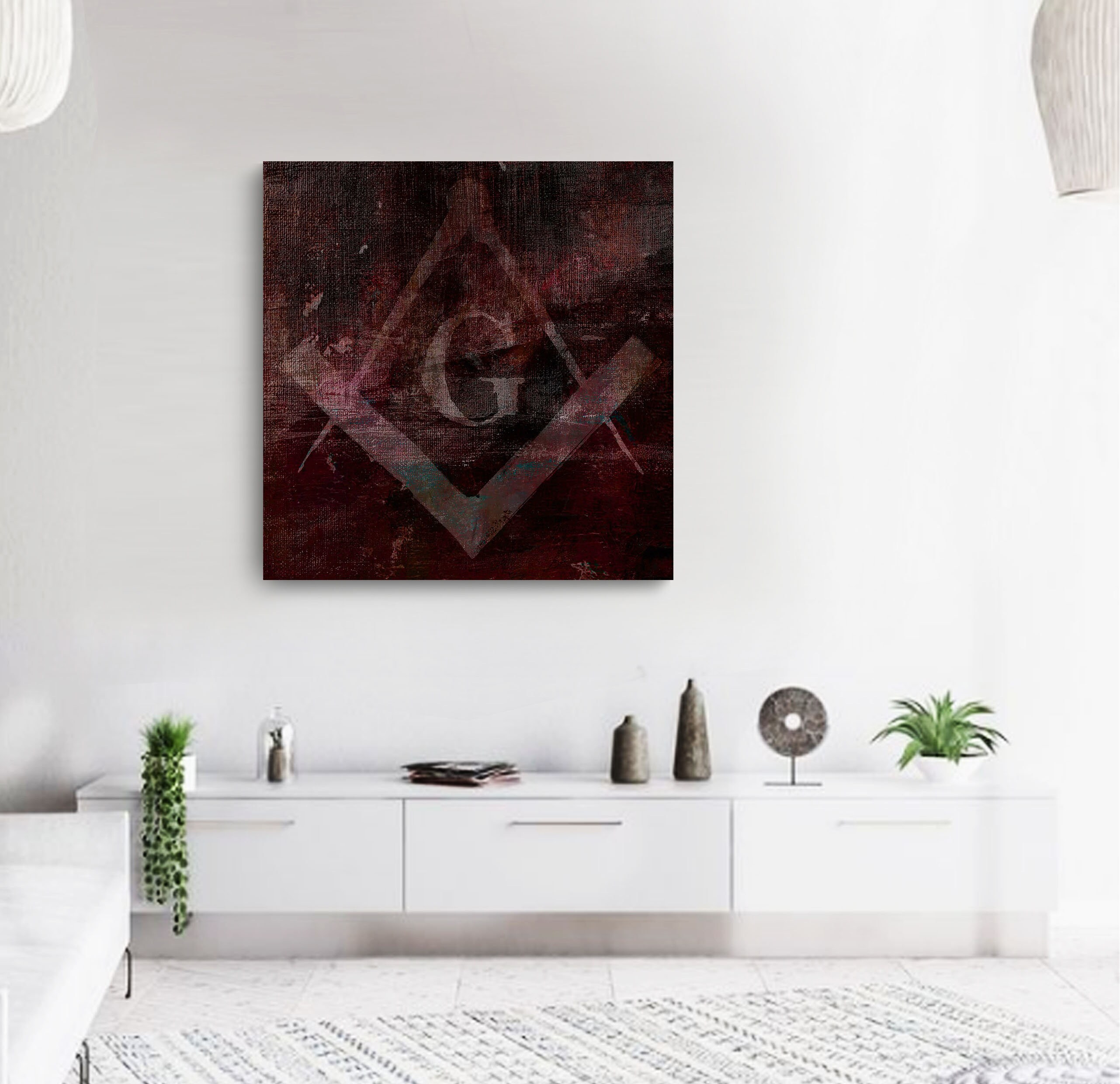 Masonic Symbol Painting, Masonic Art, Masonic Lodge Painting, Art ...