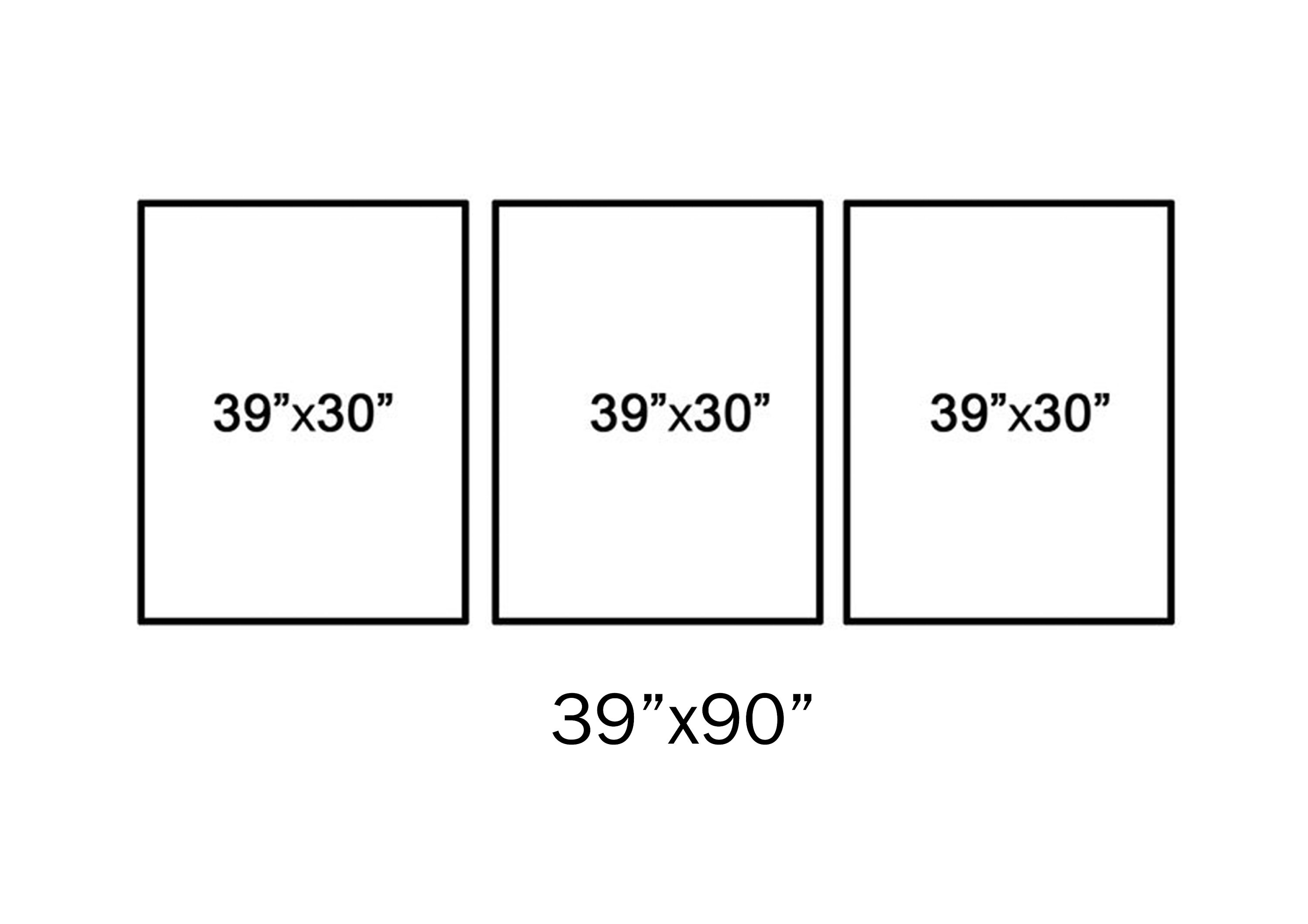 3 PIECES Original Abstract Art Black and White Large Modern Triptych ...