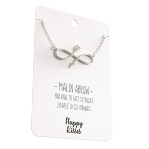 Happy Kisses Malin Infinity Arrow Pendant Necklace – Silver With ...