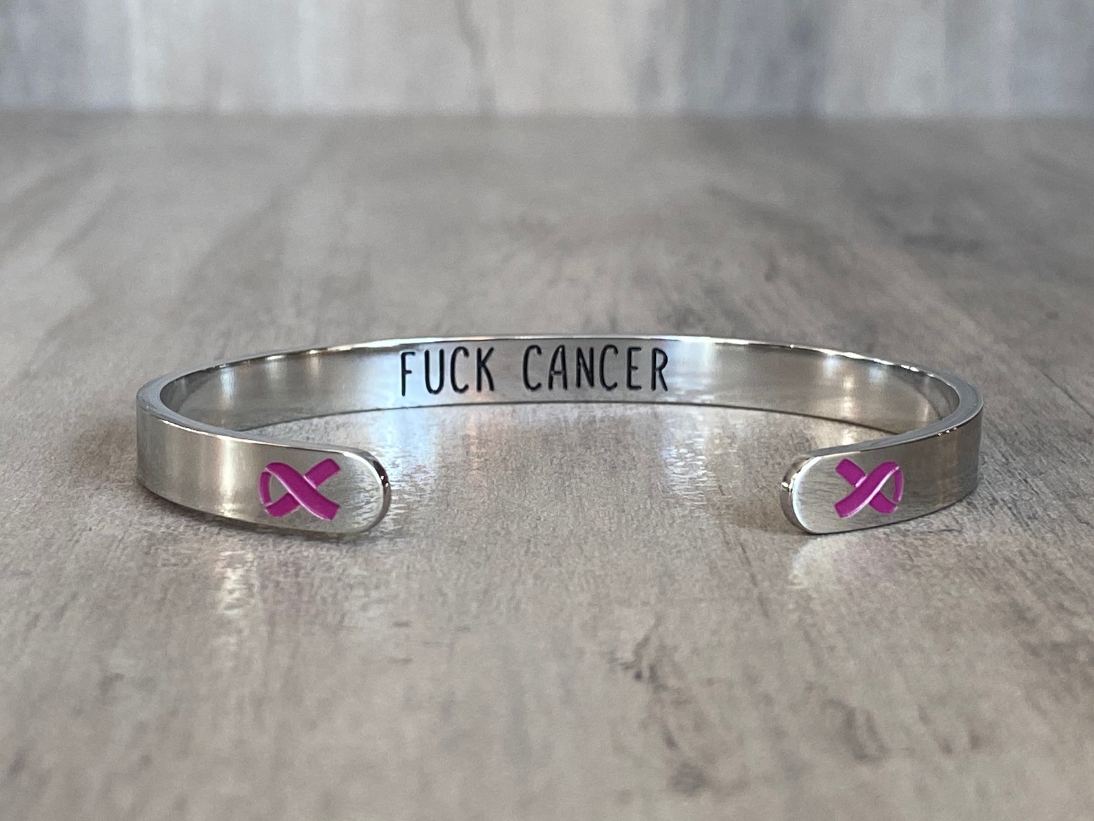 Pancreatic Cancer Awareness Bracelet - Purple Ribbon, “funk Cancer ...