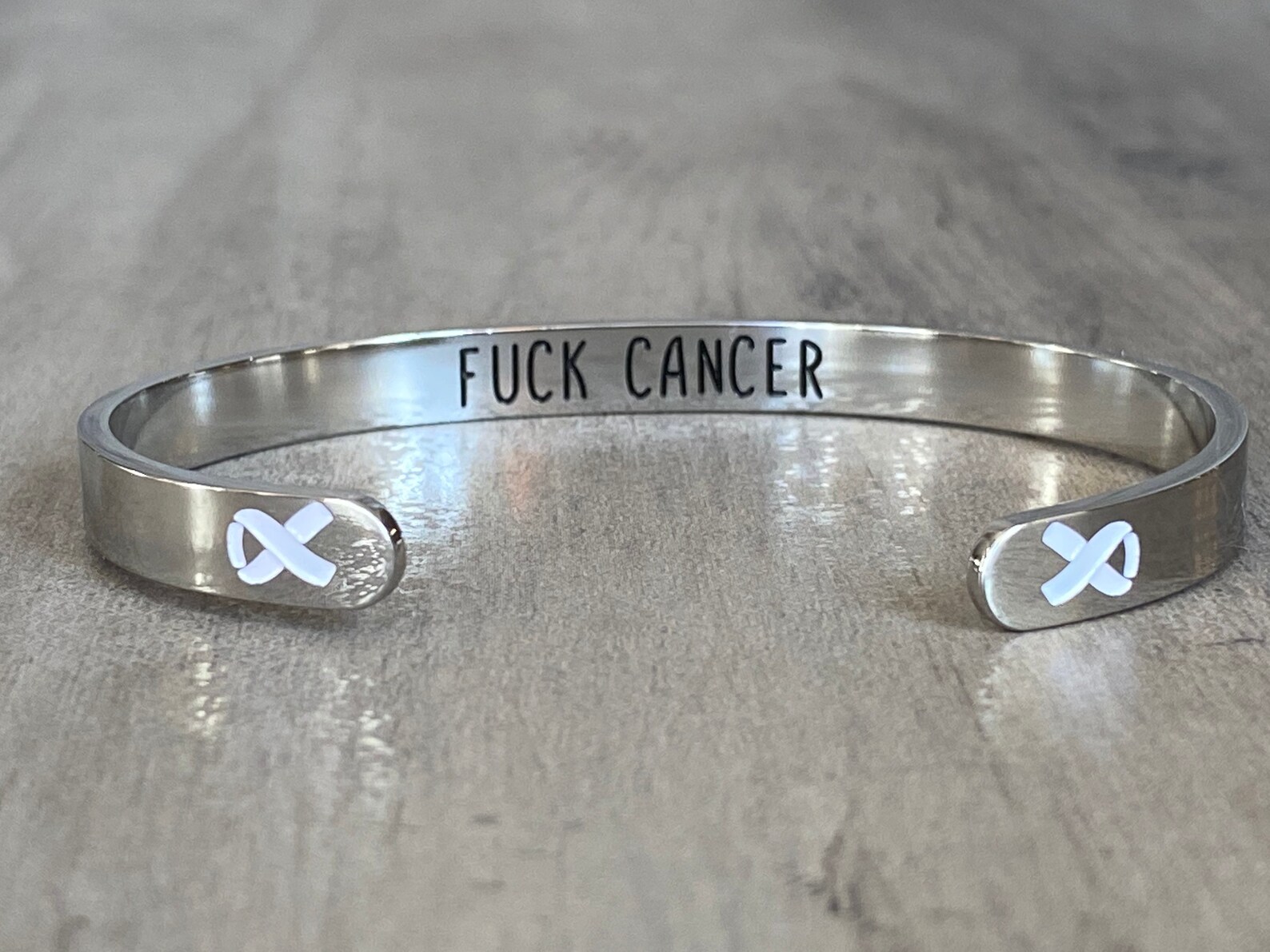 Lung Cancer Awareness Bracelet White Ribbon funk Cancer - Etsy