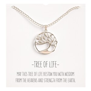 Tree of Life Pendant Necklace, Silver Family Tree Jewelry - Etsy